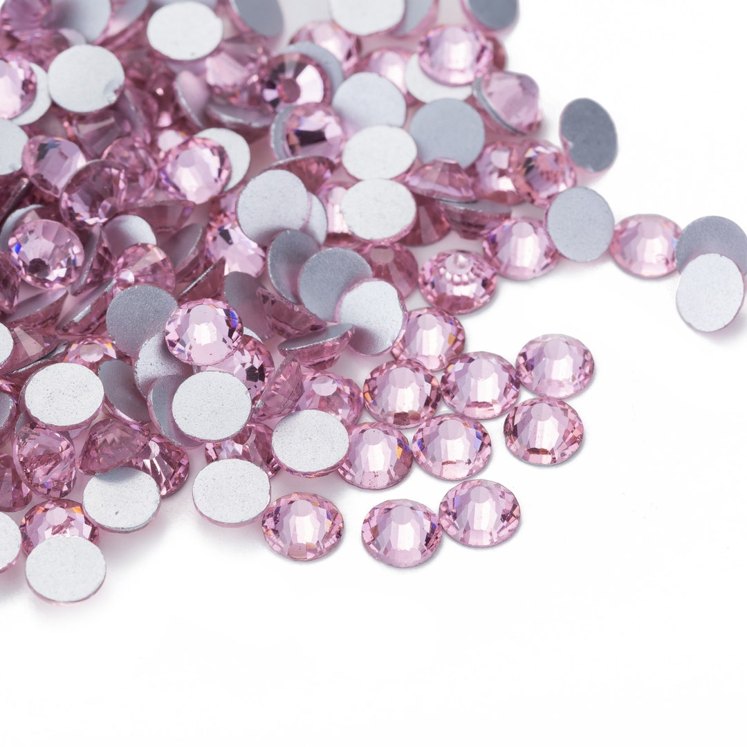 High Quality Crystal Light Rose Pink Rhinestones Loose Flat Back No Hot ...