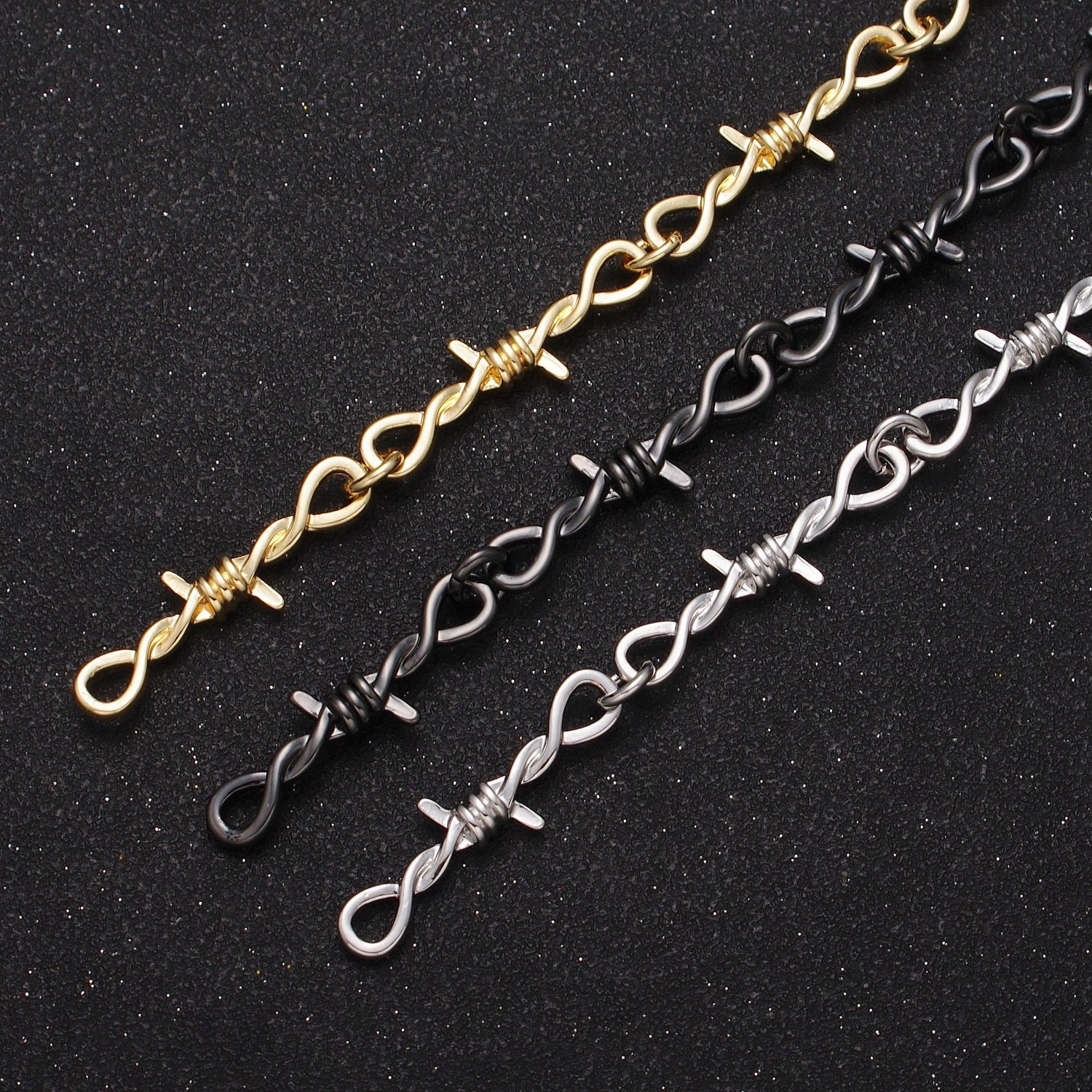 Barbed Wire Chain by Yard Gothic Designed 29.3mm X 15.2mm - Etsy