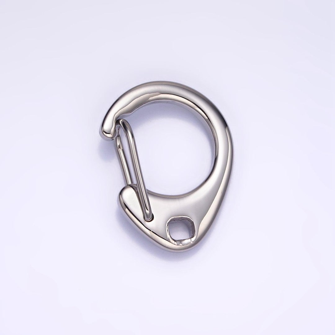 Stainless Steel 24mm Oval Snap Hook Carabiner for Keychain Wallet ...
