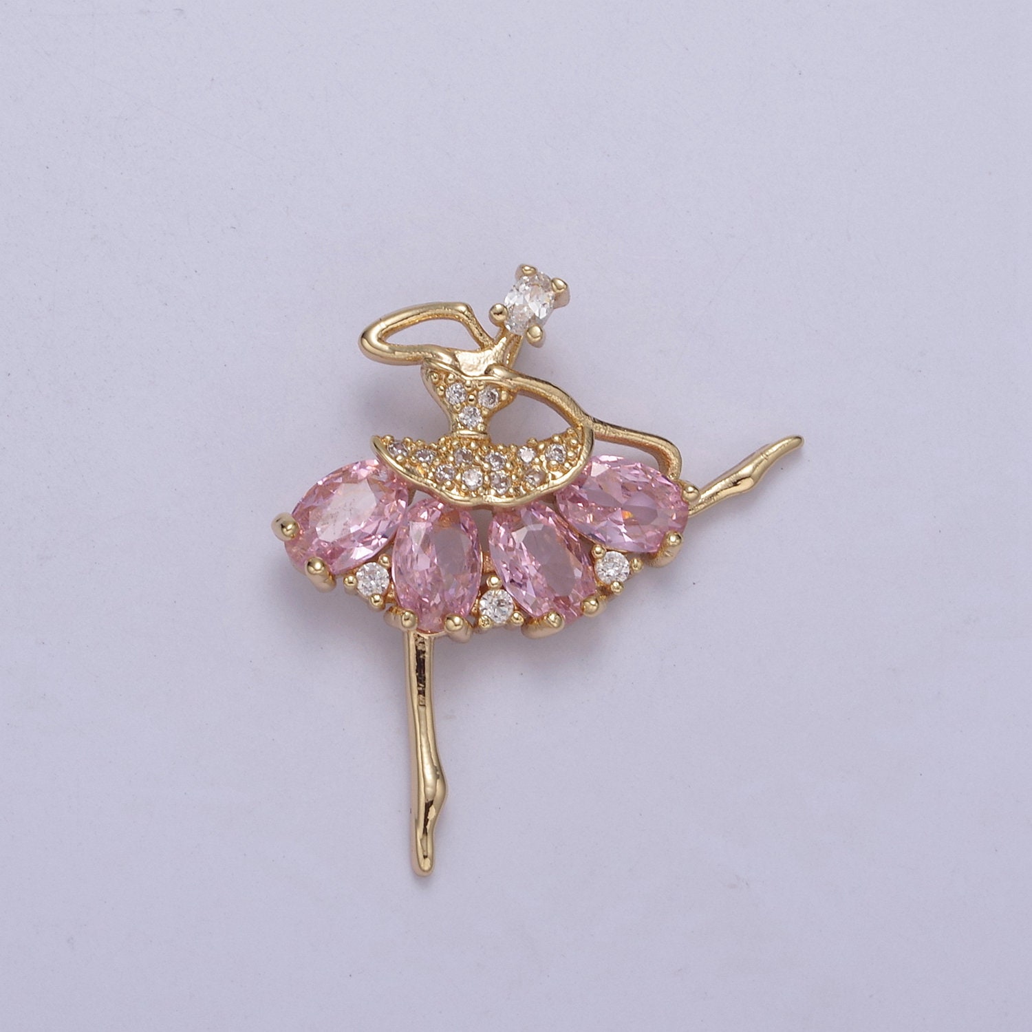 Dainty Gold Filled CZ Ballet Dancer Charm Ballerina Gift Idea - Etsy
