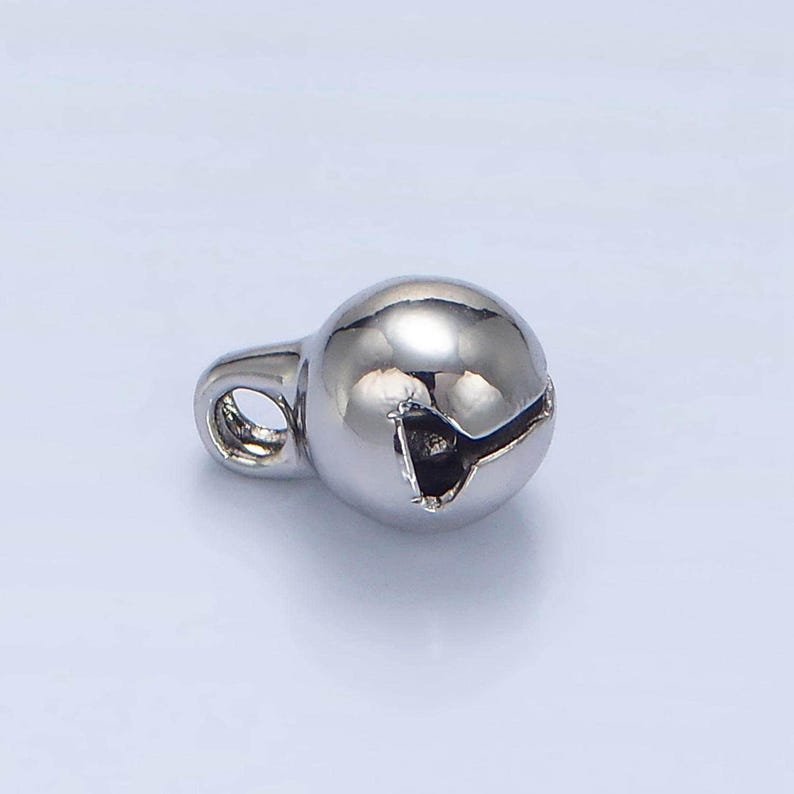 Tiny Tinkle Bell Charm 8x11mm 24k Gold Filled in Gold & Silver Charm ...