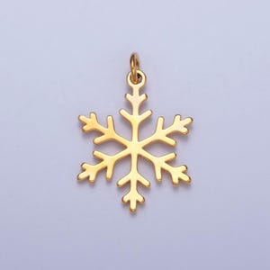 Gold Filled Snowflake Charm, Minimalist Silver/gold Color Winter Snow ...