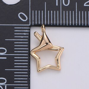 1pc Star Clasp 18K Gold , Laneyard Clasp, Star Claspmasker Charm ...