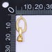 Dainty Gold Bail Charm Holder for Rope String Cord With Loop Tube Bails ...