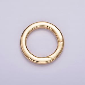 18K Gold Filled Push Gate Ring Charm Holder Bail for Charm Jewelry Kit ...