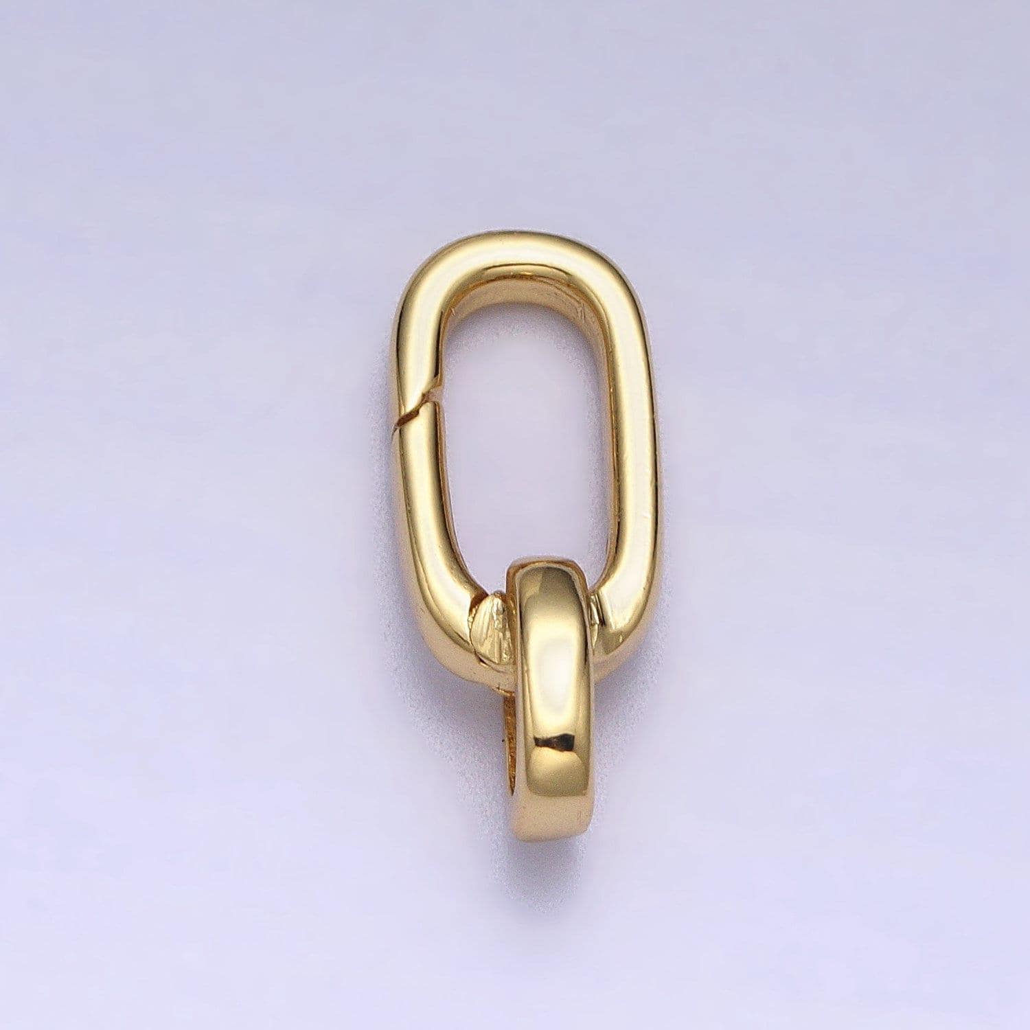 Gold or Silver Charm Holder Push Gate Oval Clasp, Spring Gate Clasp ...