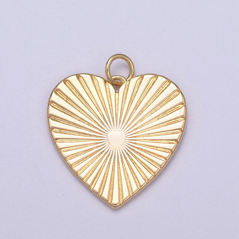 Gold Heart Charm - Etsy