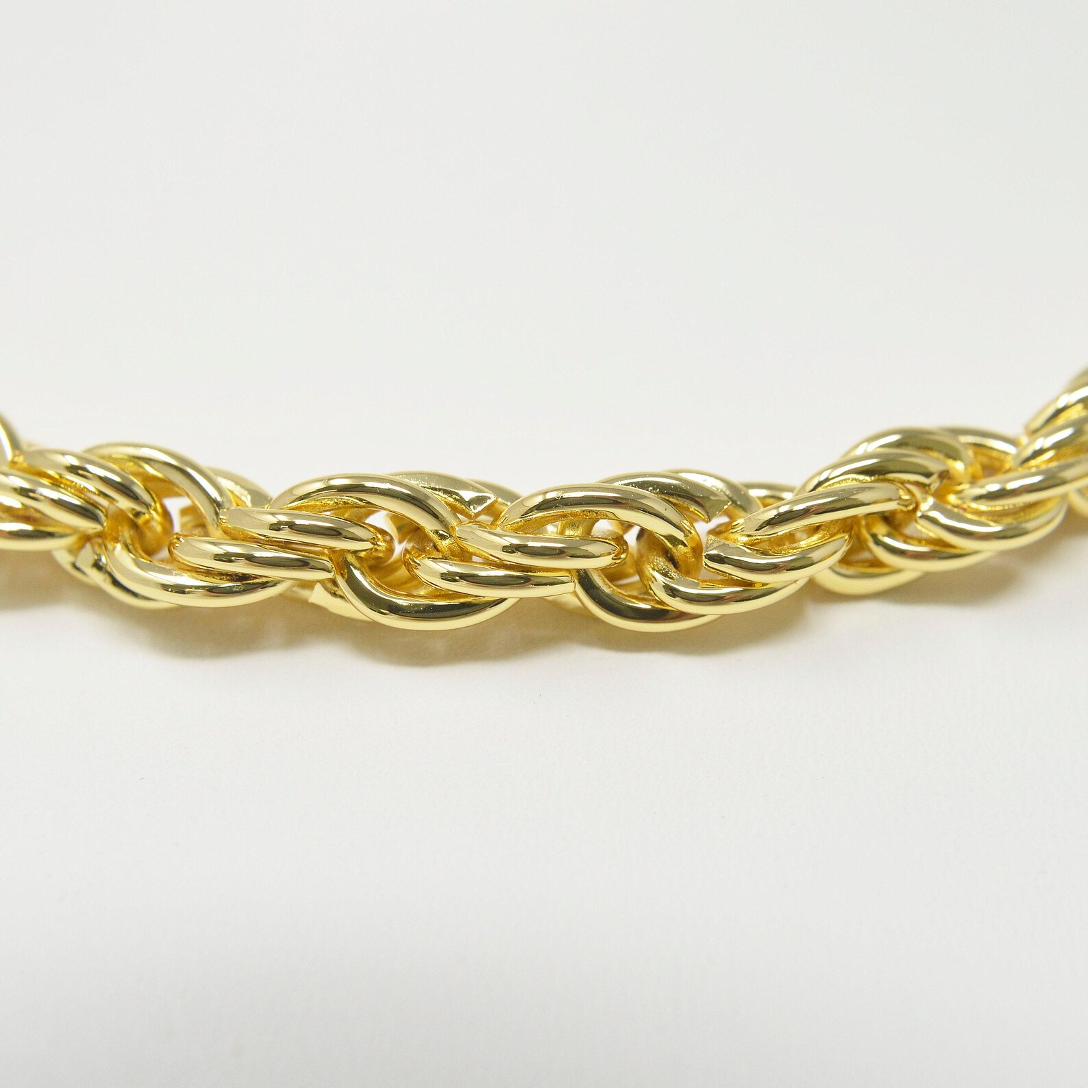 Bold Rope Open Chain 14k Gold by Yard, Double Oval Link Chain, Yellow ...