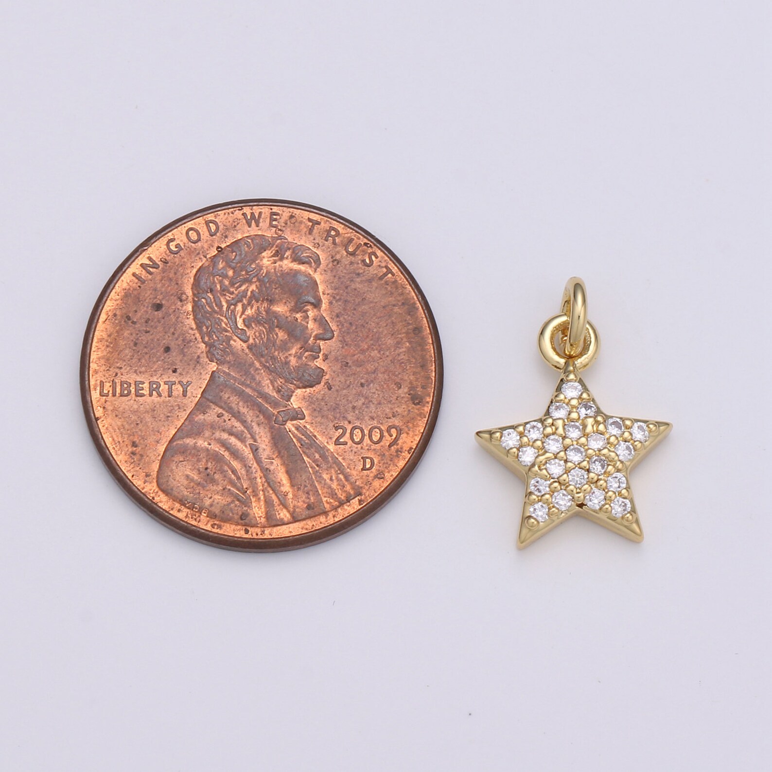 10x10mm 24k Gold Star Charms Cubic Zirconia Charms Micro | Etsy
