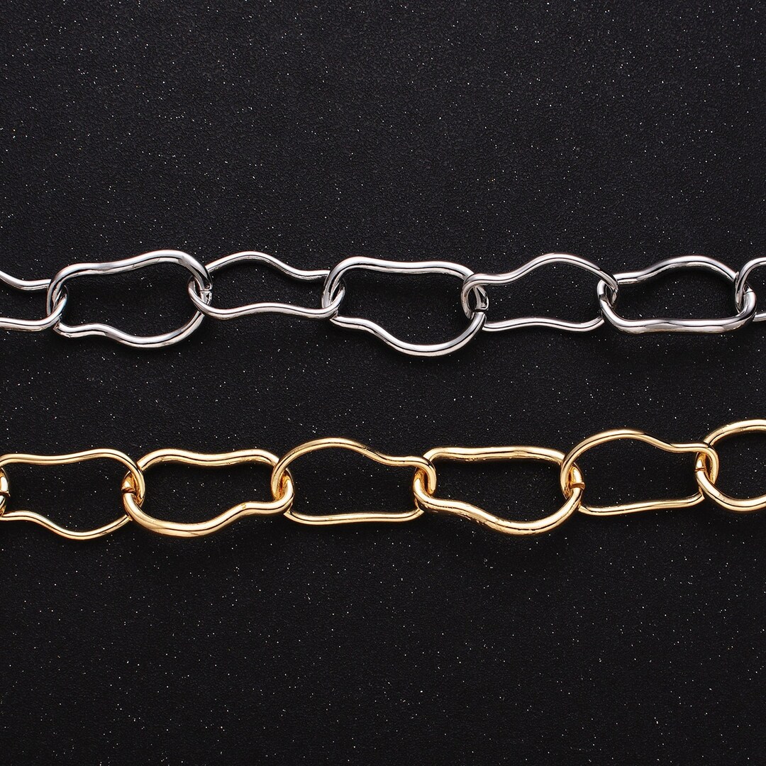 Abstract Chunky 24k Gold Filled 17.3mm Unique Cable Chain Link ...
