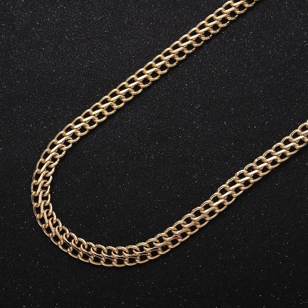 6.5mm Gold Filled Double Row Cuban Curb Double S-link Figure 8 ...