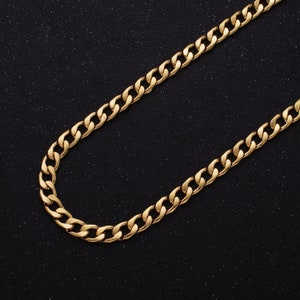 24k Gold Filled Cuban Link Chain 7.5mm Unfinished Unisex Curb Link ...