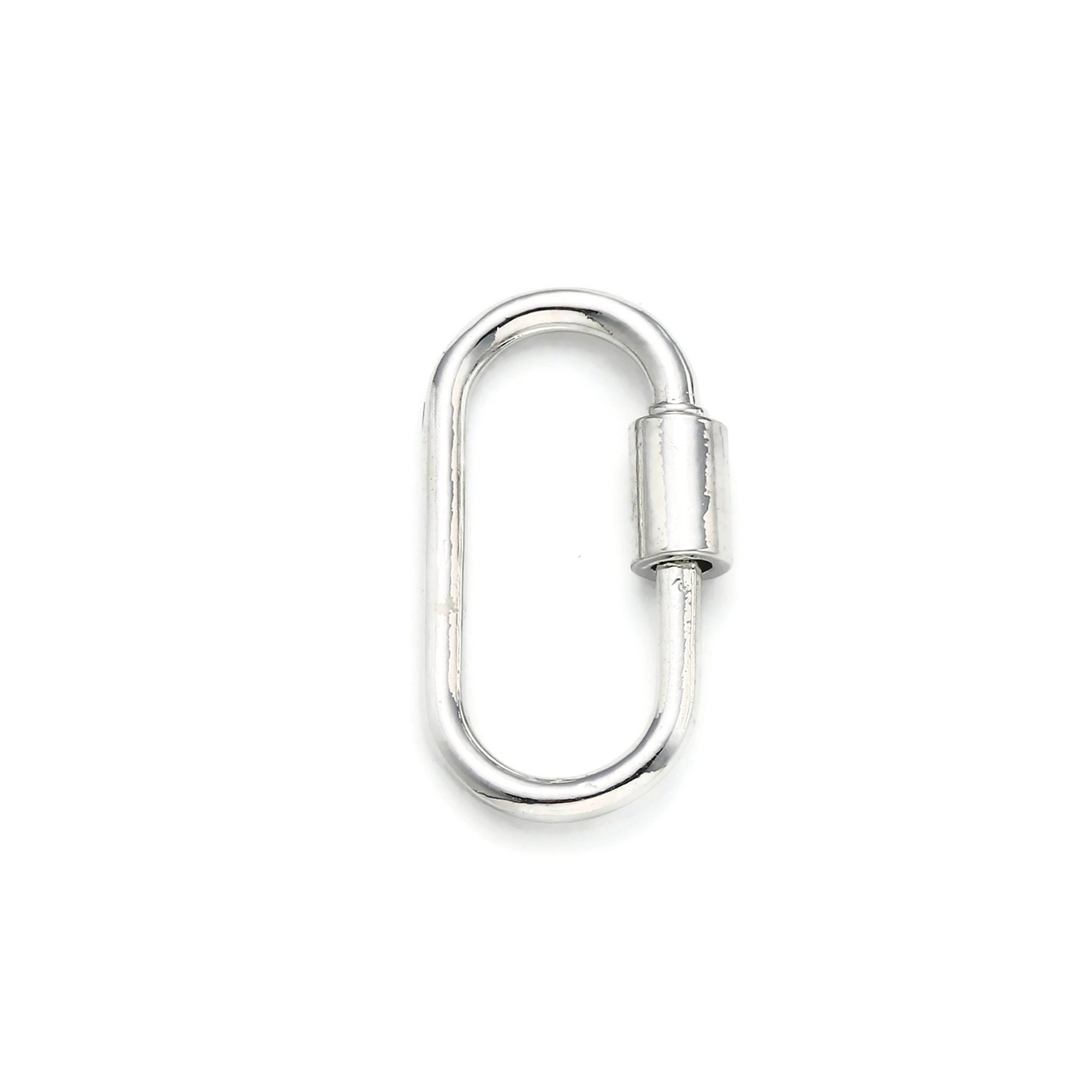 1pc Carabiner Screw Clasp Screw Clasp Oval Interlocking | Etsy