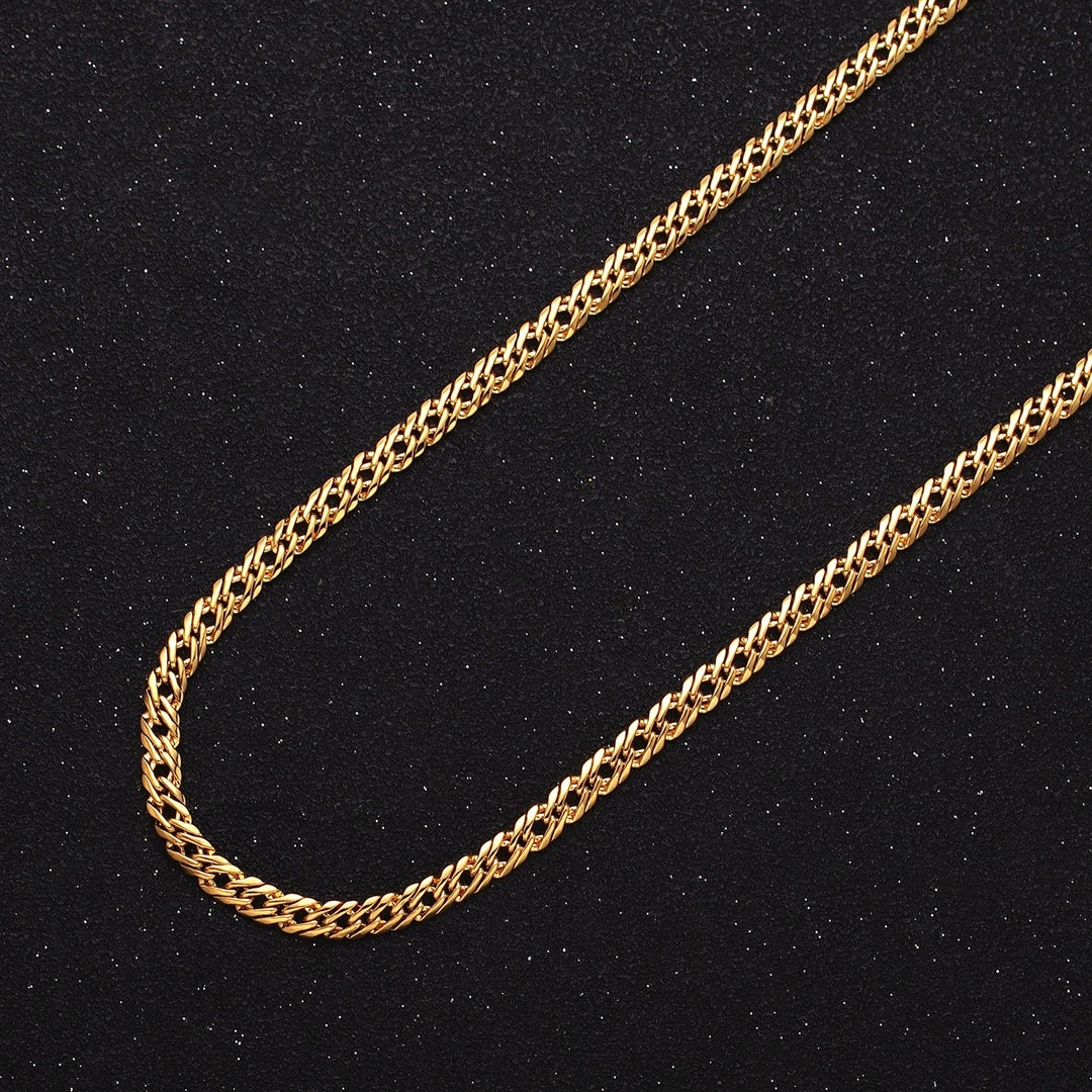 Dainty Double Curb Chain Link in 24k Gold Filled Unfinished Chain by ...