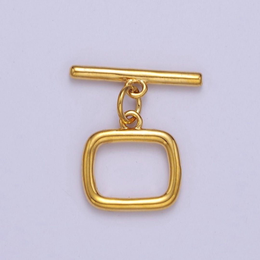 24k Gold Filled Square Toggle Clasp, Jewelry Clasp Ot Clasp Findings L ...