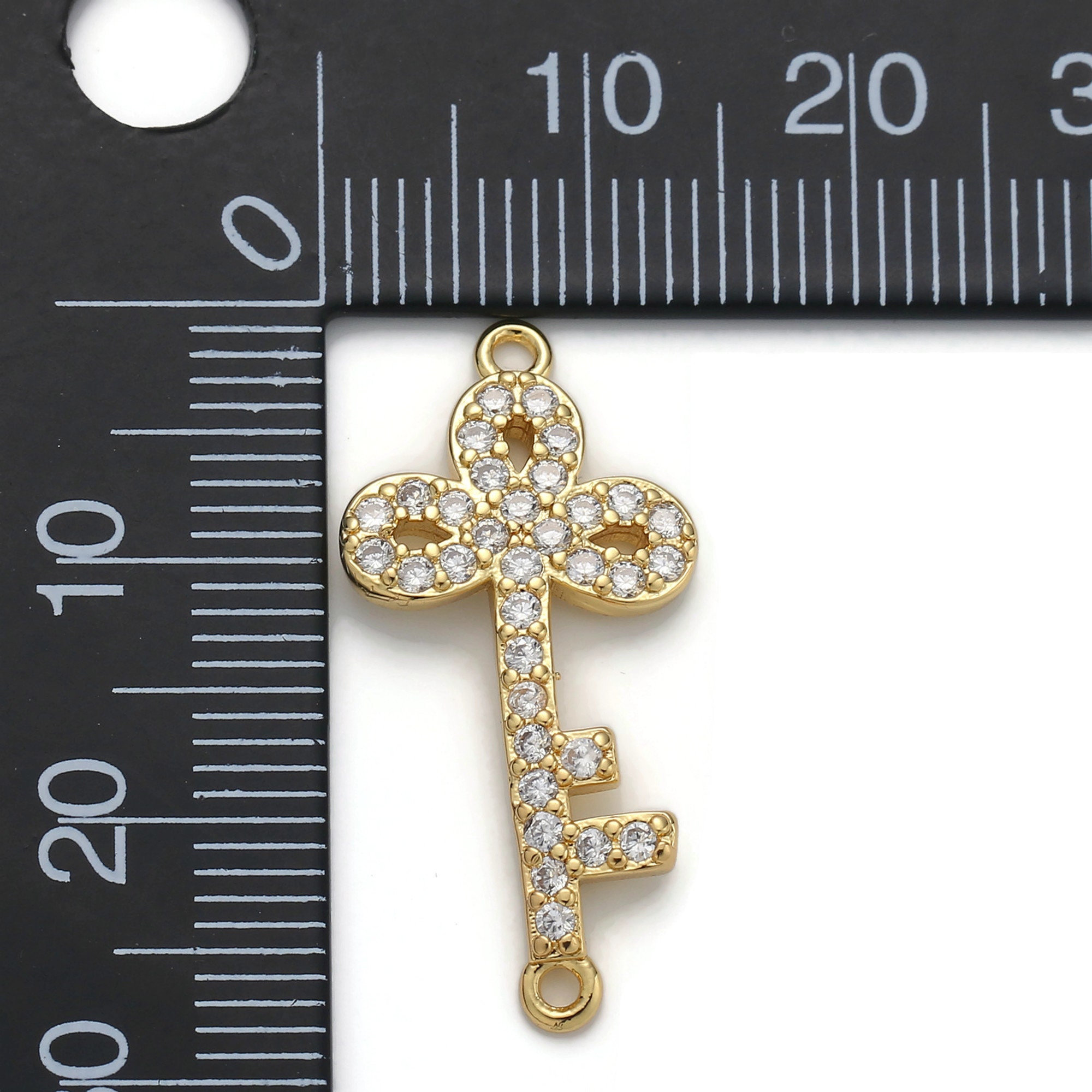 1pc 24k Gold Micro Pave Key Charm Cubic Zirconia Key Pendant - Etsy Ireland