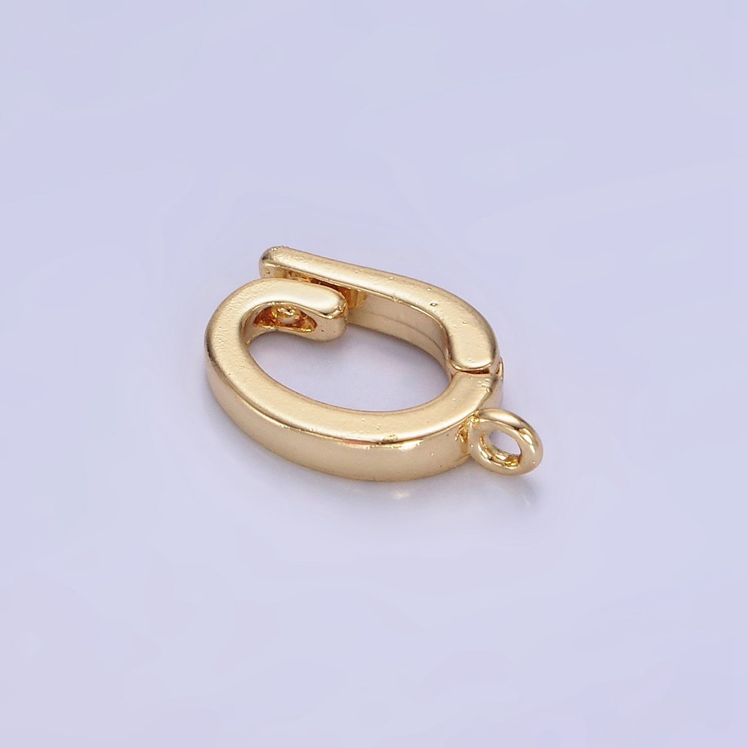 Oval Removable Bail, Gold Charm Enhancer Clasp, Pendant Bail Clasp ...