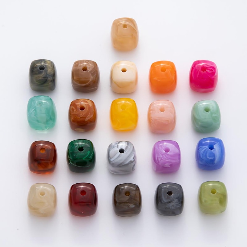 Cube Beads Glass 6mm Mix - Etsy