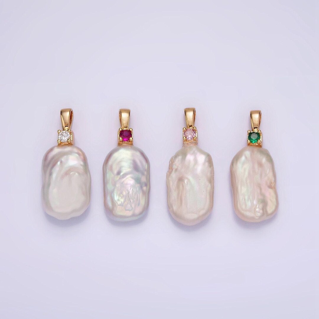 Freshwater Pearl 19mm Rectangle Pearl White Genuine Luster Square ...