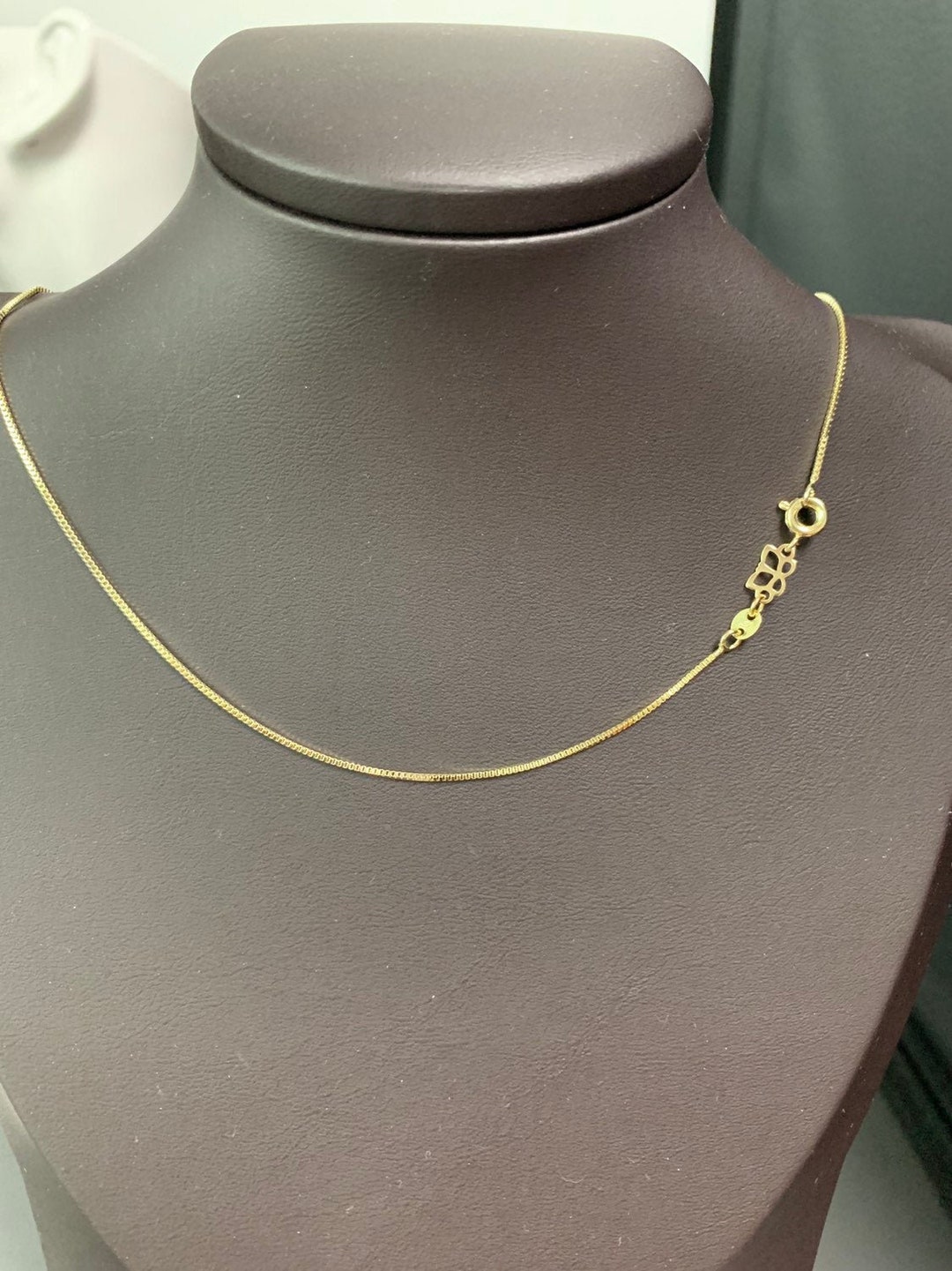 1pc 18'' Ready to Wear Gold Square Box Chain Necklace, Layering Dainty ...