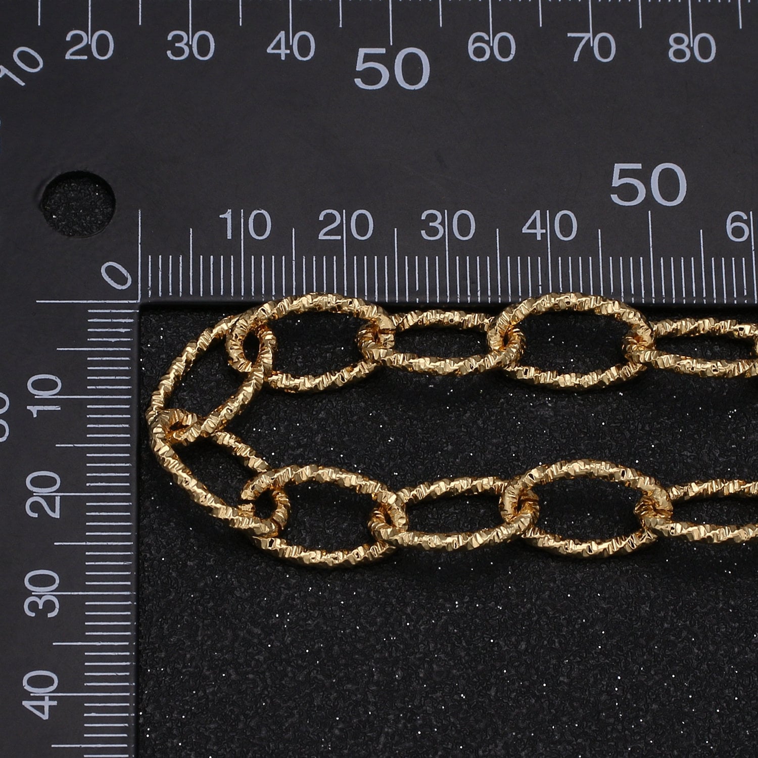 Gold Oval Rolo Special Design Chain by Yard Sparkly Link | Etsy