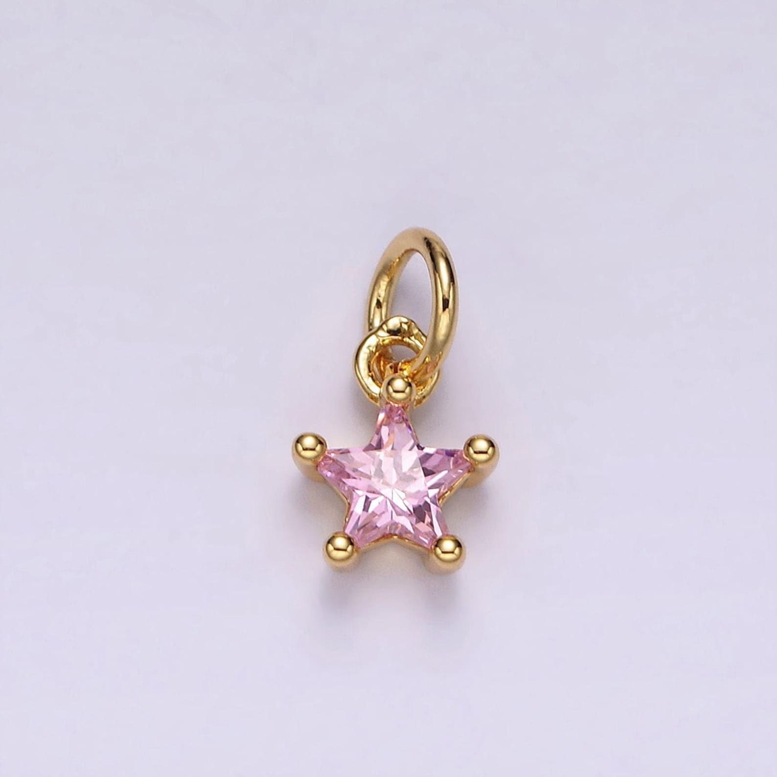 16k Gold Filled 11mm Cz Celestial Star Add-on Charm Mini Star Charm ...