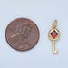 24k Gold Filled Red Cz Star Mysterious Lock Key, Mini Charm | E-097 - Etsy