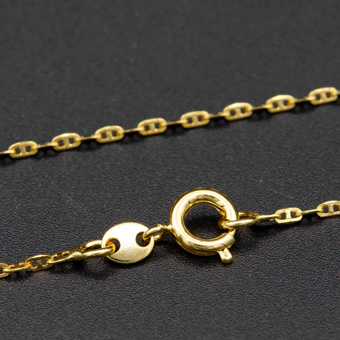 1pc 20'' Ready to Use 24k Gold Anchor Necklace Chain, Layering Mariner ...