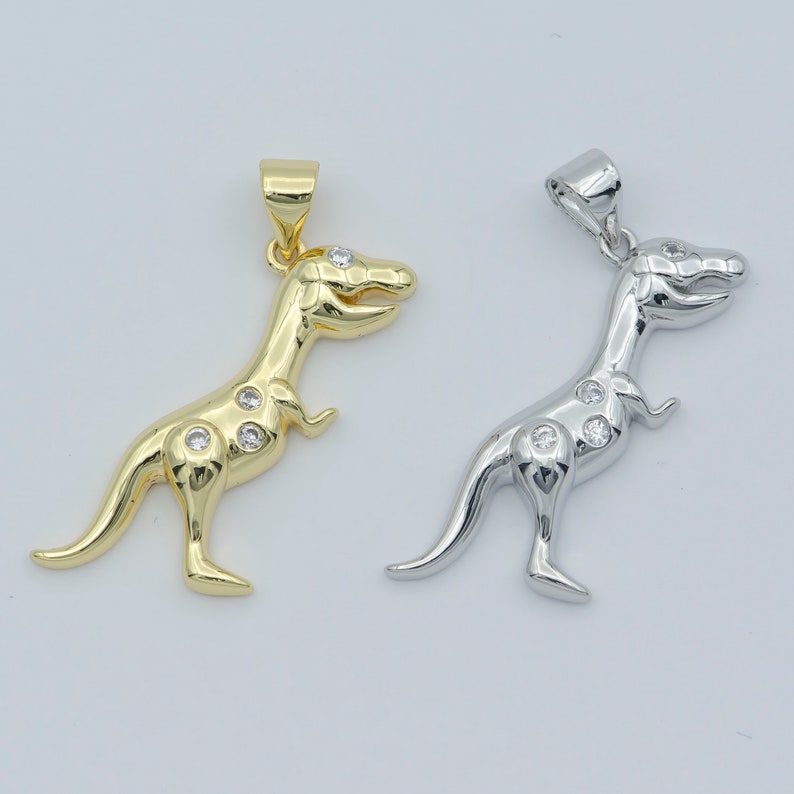 Dainty Gold T-rex Dinosaur Charms Silver Tyrannosaurus Rex - Etsy