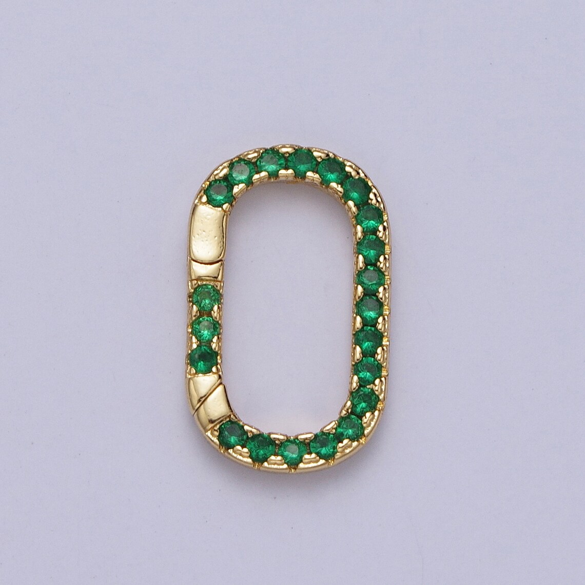 Cz Gold Spring Gate Ring 17x10mm CZ Pull Gate Ring Oval - Etsy