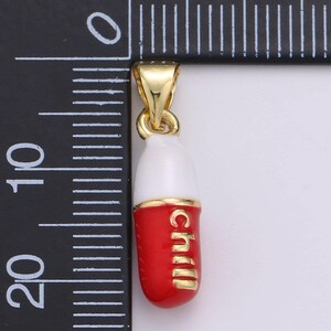 1pc. Chill Choose Color Pill Charm Necklace, Dainty Word Charm,chill ...