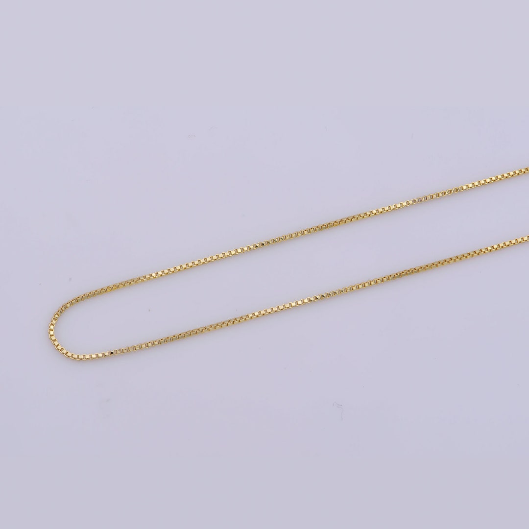 1pc 15.7'' Ready to Wear Gold Square Box Chain Necklace, Layering ...