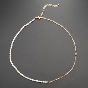 Pearl Choker Necklace, Sunburst Rolo Link Chain Necklace, Pearl ...
