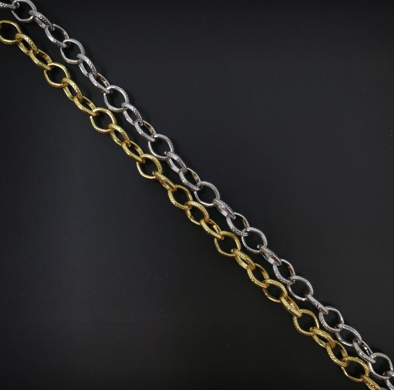 Gold Rolo Cable Chain by Yard Rolo Cable Chain by Foot | Etsy