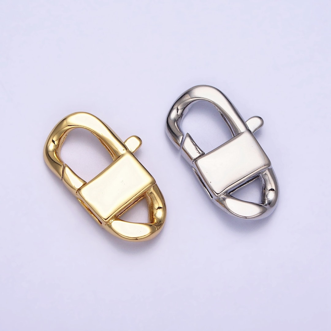 Gold Filled Lobster Clasp Tiny Trigger Clasp Miami Cuban Curb Chain for ...
