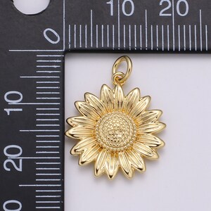 Dainty Sunflower Charm Gold Flower Charm for Bracelet Earring Necklace ...