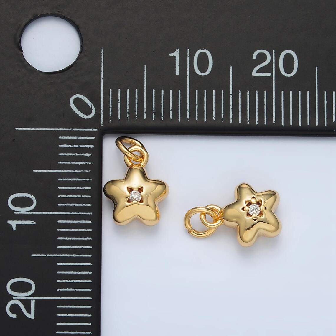 Mini Gold Star Charm Small Star Charm Celestial Charms 24k Gold Filled ...