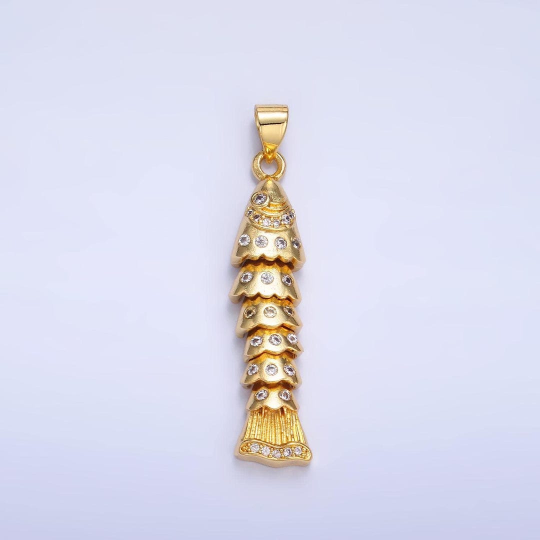 3d Movable Fish 24k Gold Filled Pendant Gold Fish Charm for Necklace ...
