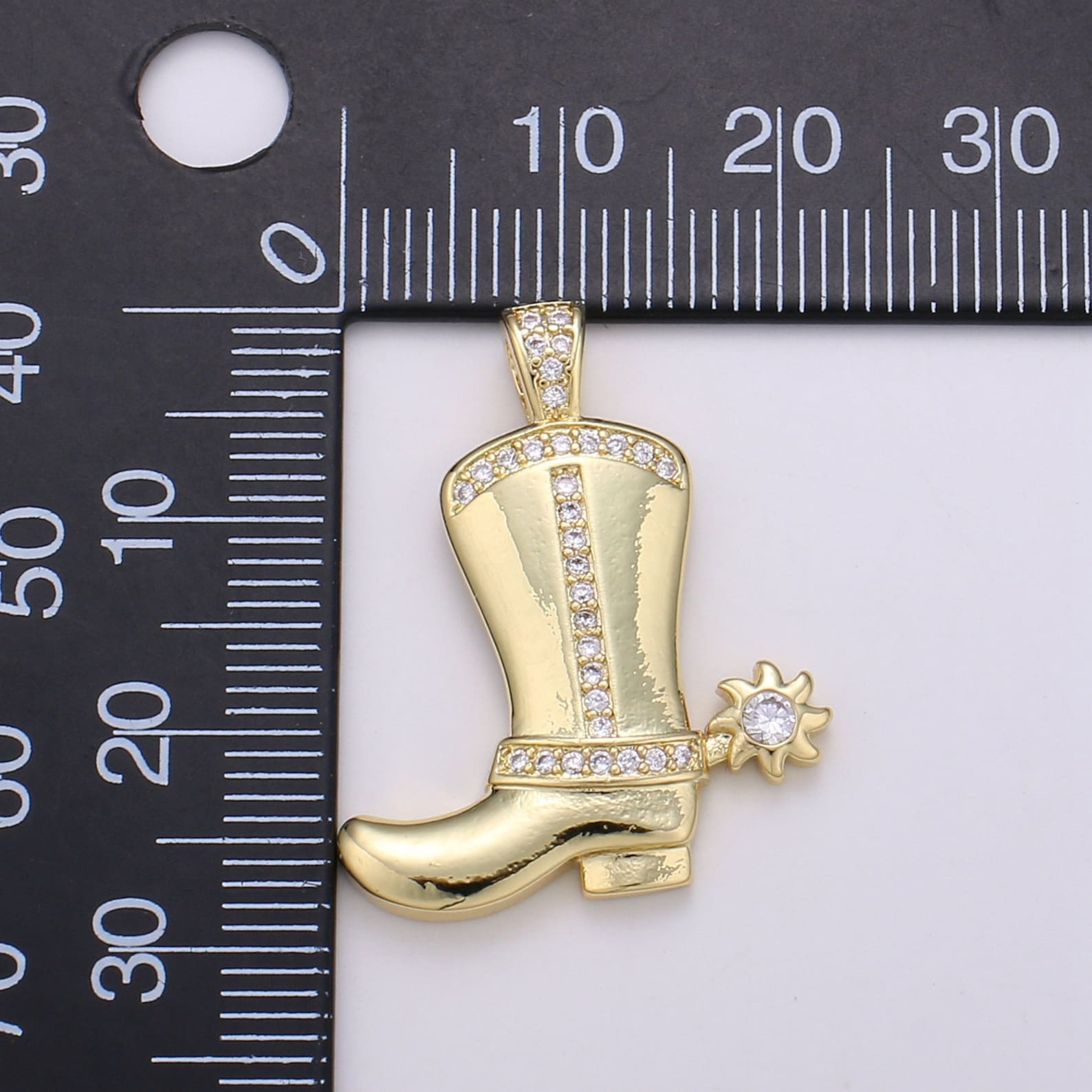 24K Gold Cowboy Boot Charm Gold Cowboy Boots Charm for | Etsy