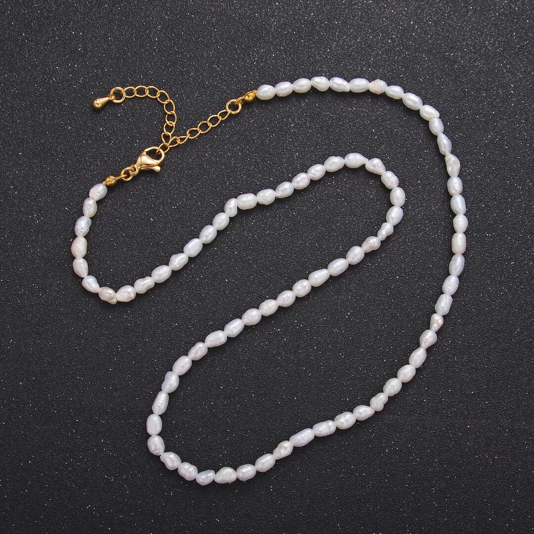24K Gold Filled 4mm Freshwater Pearl 16 Inch Choker Necklace | WA-2729 ...