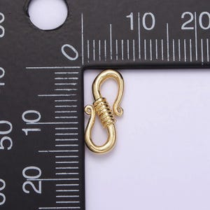 14k Gold Filled 15mm Curved Tied S-hook Clasps Closure Jewelry Supply ...