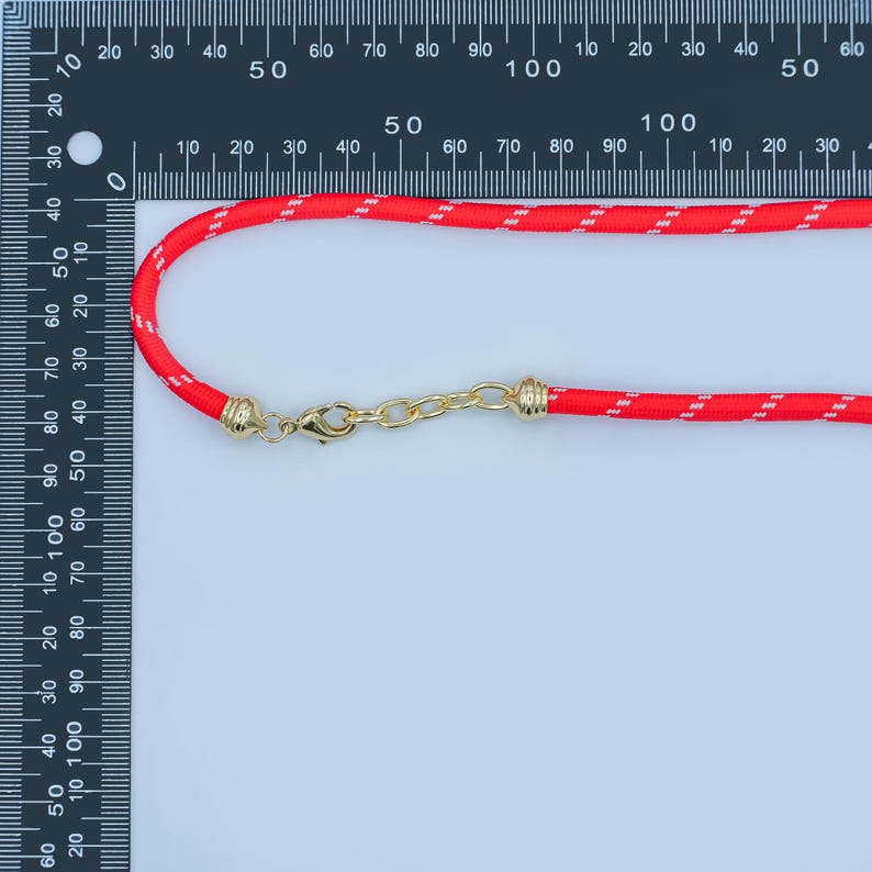 New Colorful Summer Cord Necklace Red, Pink, Blue, Green, Beige, Teal ...
