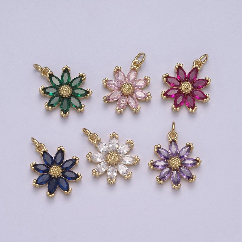 Flower Charms - Etsy