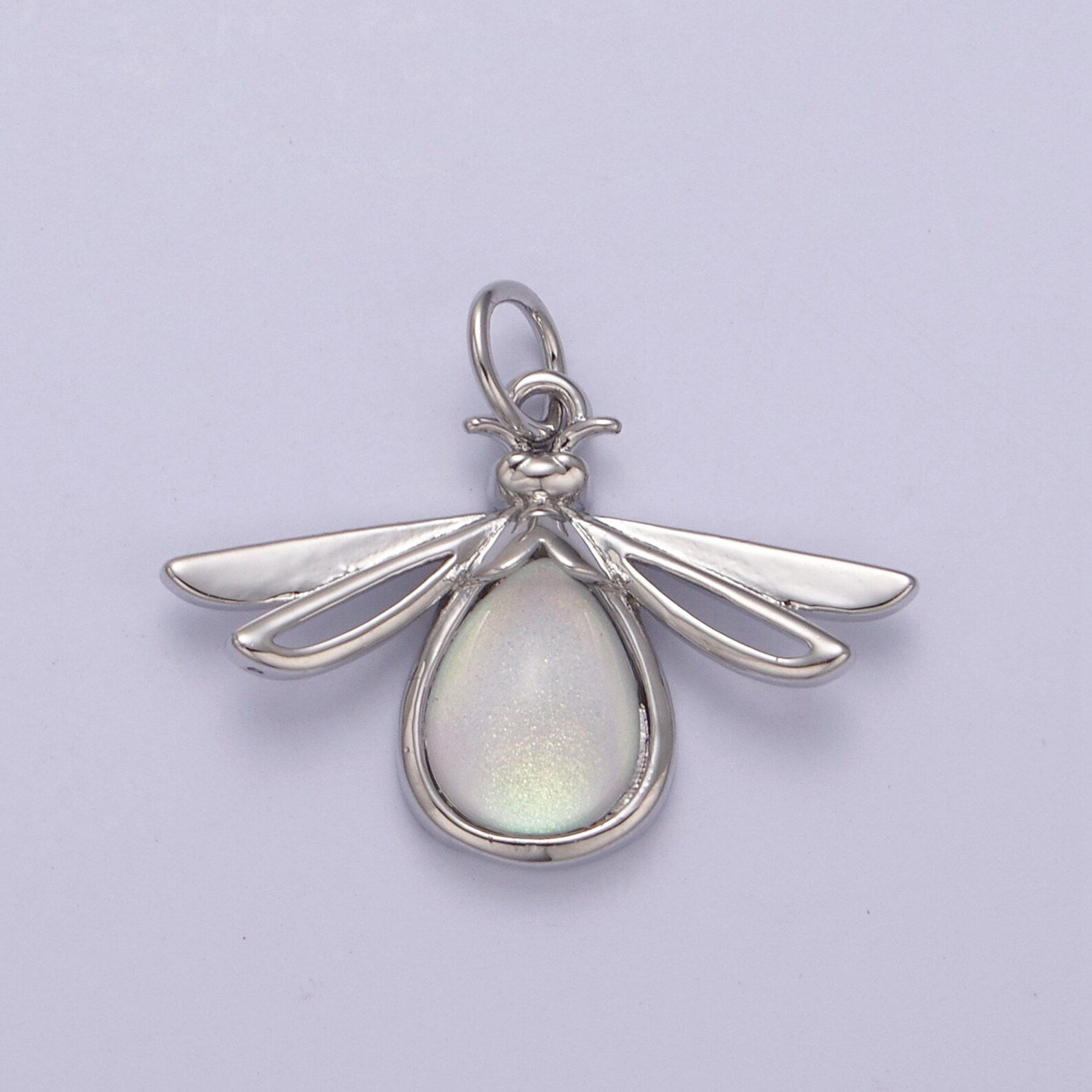 Dainty Firefly Dangle Pendant in Gold or Silver With Clear or | Etsy