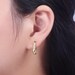 Gold Oblong Cz Rectangle Earrin Oval Shape Earrings, Minimalist Hoop ...