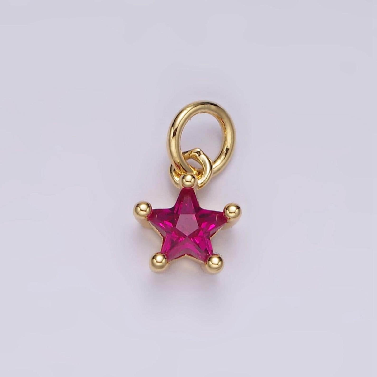 16k Gold Filled 11mm Cz Celestial Star Add-on Charm Mini Star Charm ...