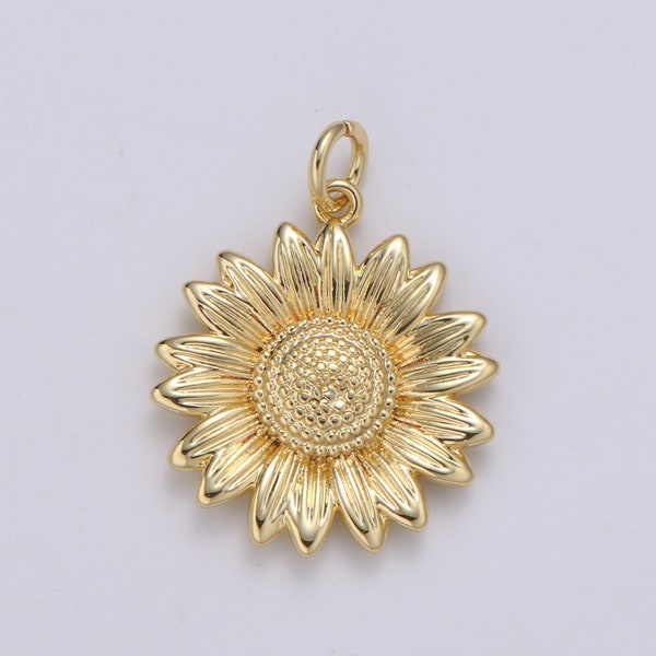Gold Flower Charm - Etsy