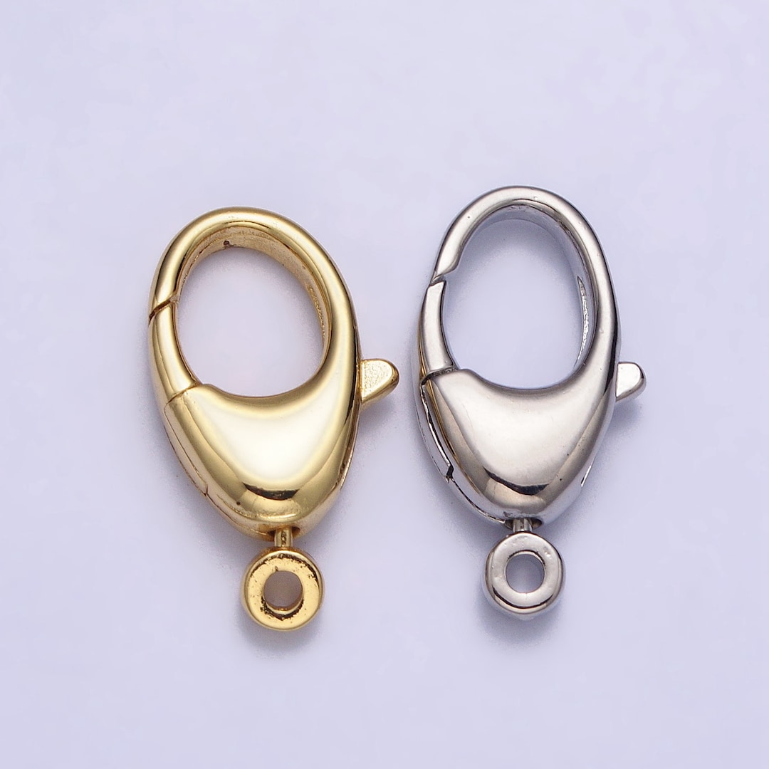 Dainty Oval Lobster Lock Gold Lobster Charm Lock Finding Connector ...