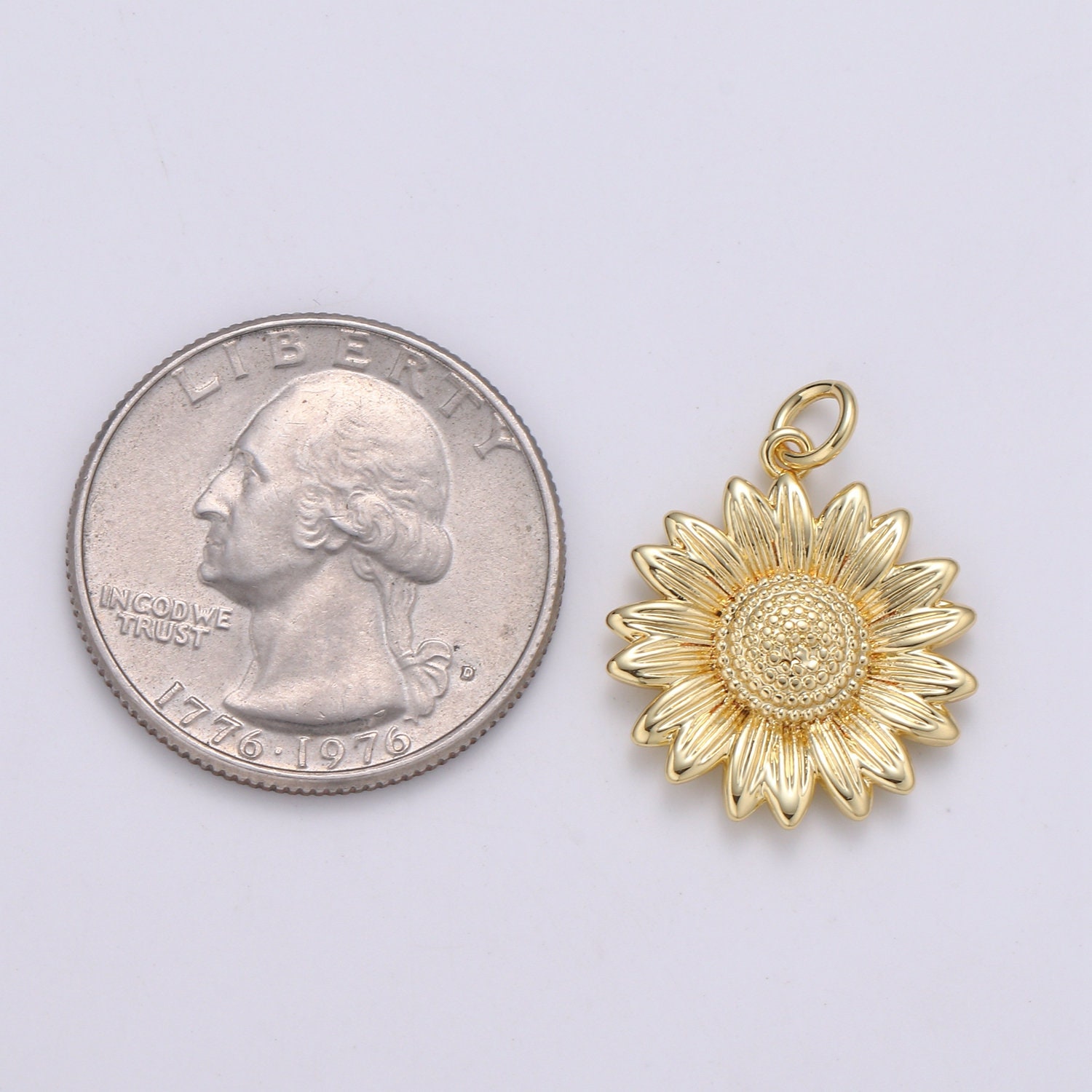 Dainty Sunflower Charm Gold Flower Charm for Bracelet Earring - Etsy