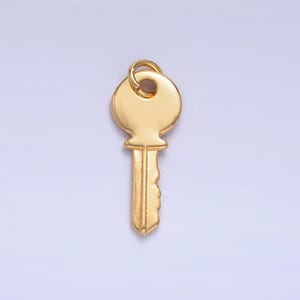 Mini Key Charm, Gold Pendant Charm, Mini Key Gold Charm for Bracelet ...